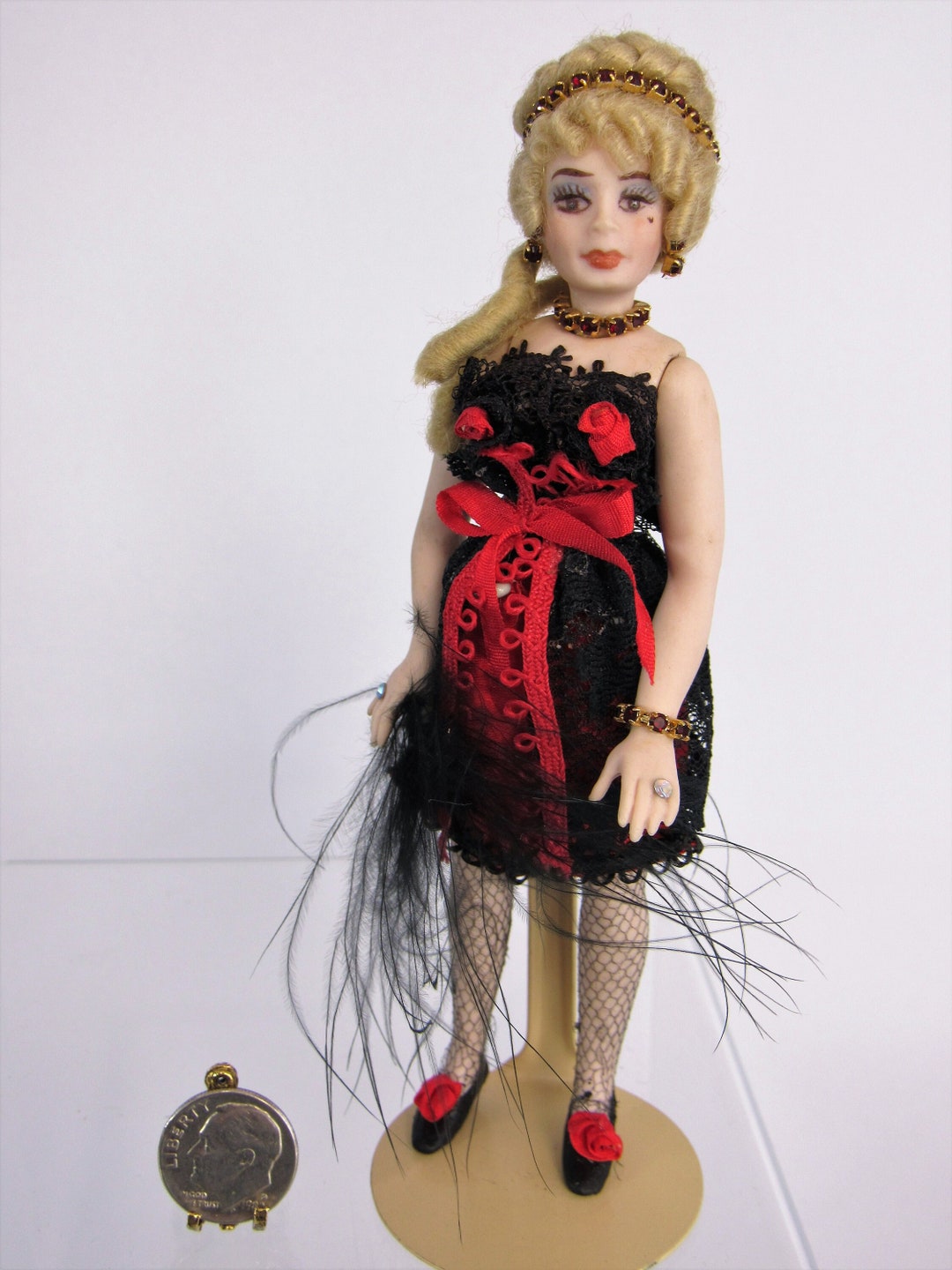 Artist Miniature Doll ROXANNE Lady of the Night Saloon Girl - Etsy