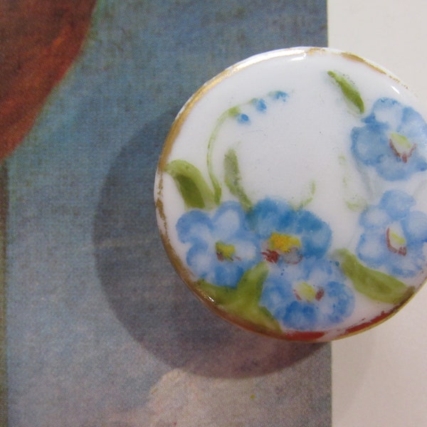 Antique Hand Painted Button - Etsy
