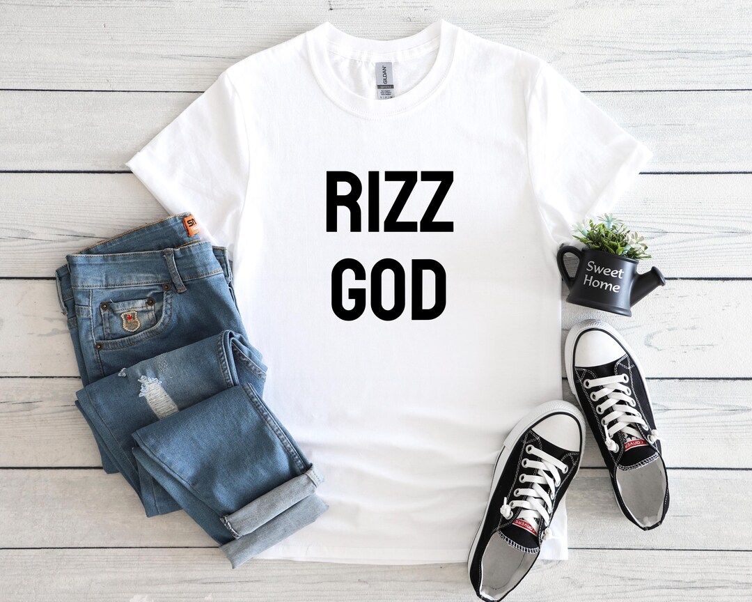 Rizz God Tshirt, Tiktok Brainrot Tee, Funny Teen T-shirt, Trending ...