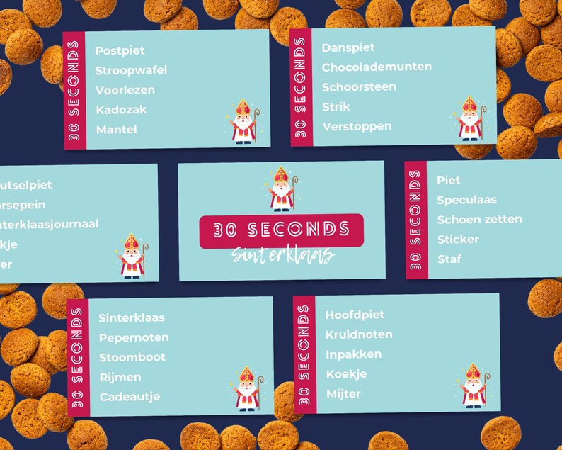 30 Seconds Sinterklaas Game | Printable Dutch Party Game - Etsy