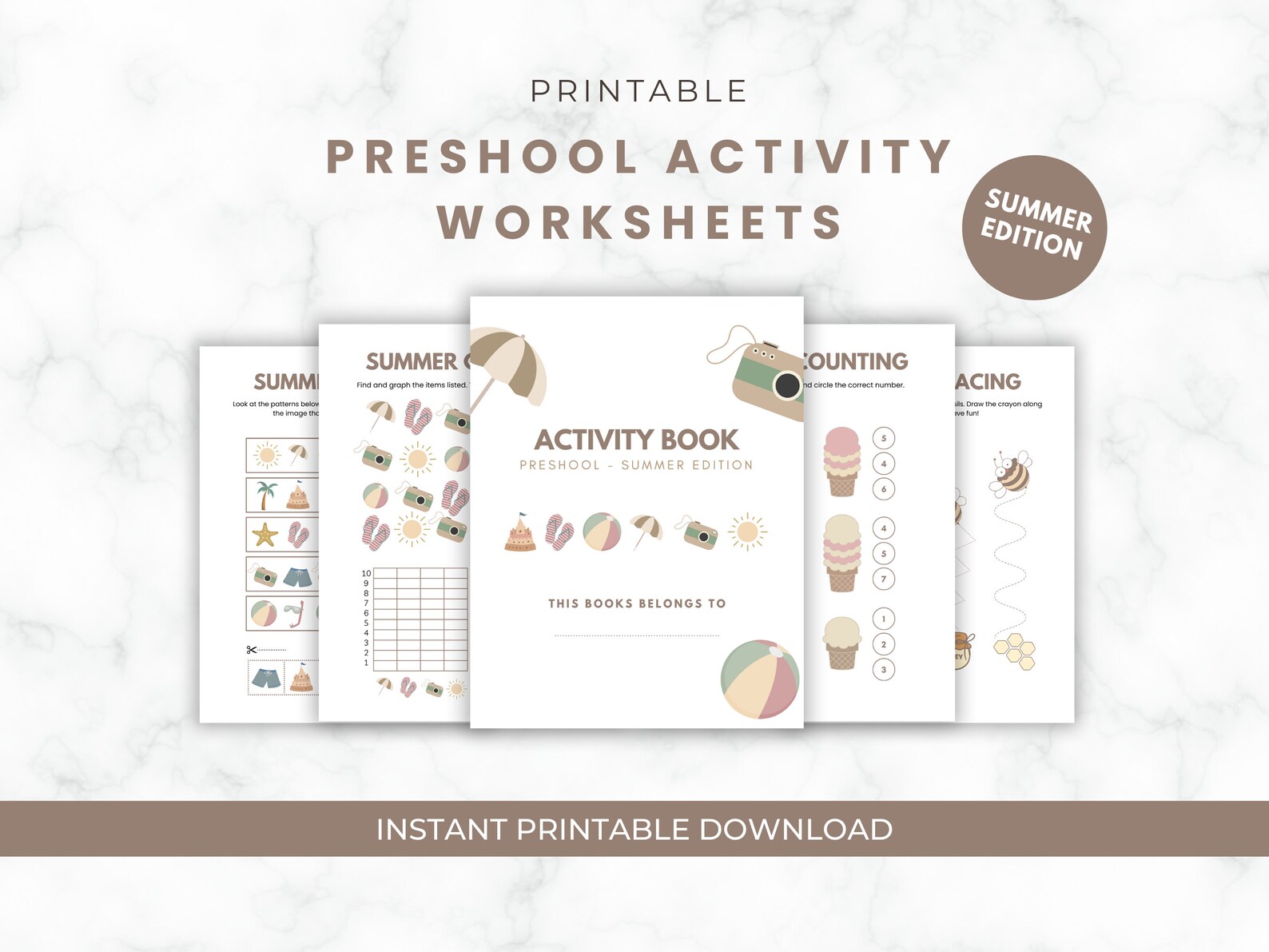 Summer Learning and Play Activity Book for Preschool Kids | Summer ...