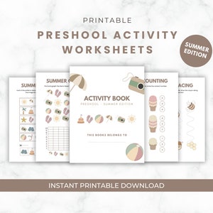 Summer Learning and Play Activity Book for Preschool Kids | Summer ...