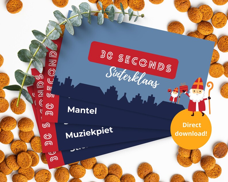 30 Seconds Sinterklaas Game | Printable Dutch Party Game - Etsy UK