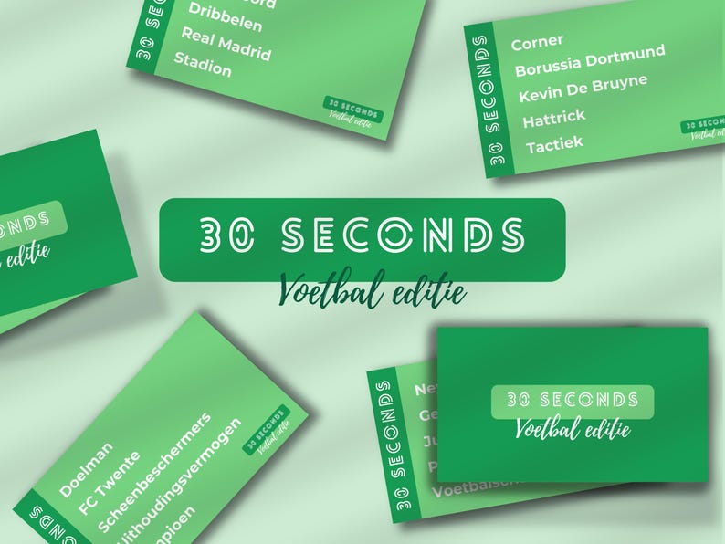 30 Seconds Football Edition Game: Dutch Team Game (printable Digital ...