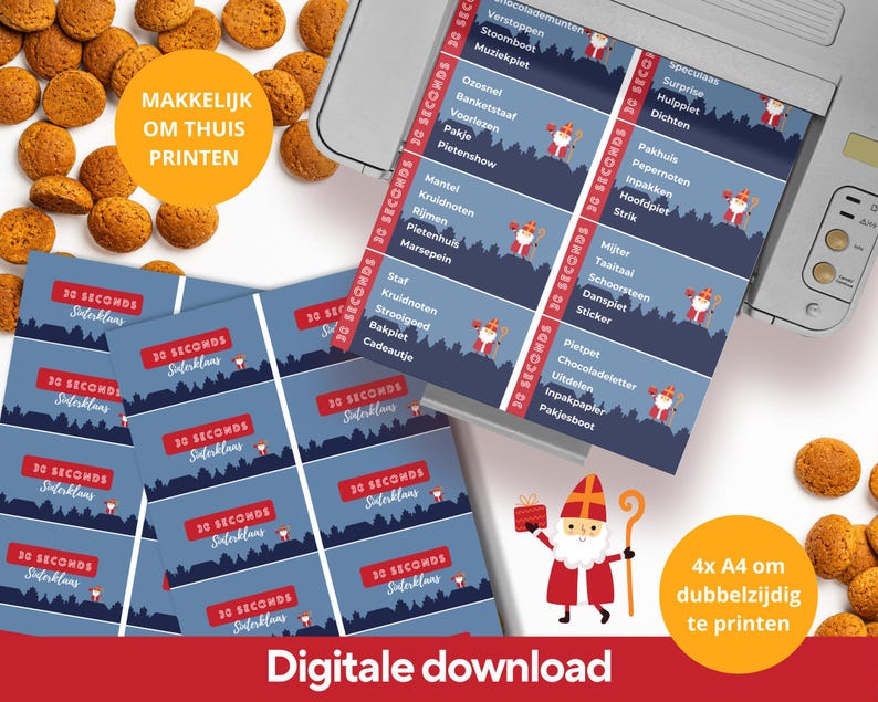 30 Seconds Sinterklaas Game | Printable Dutch Party Game - Etsy UK