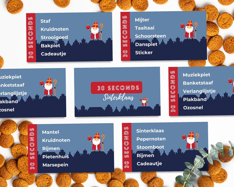 30 Seconds Sinterklaas Game | Printable Dutch Party Game - Etsy
