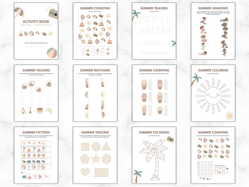 Summer Learning and Play Activity Book for Preschool Kids | Summer ...