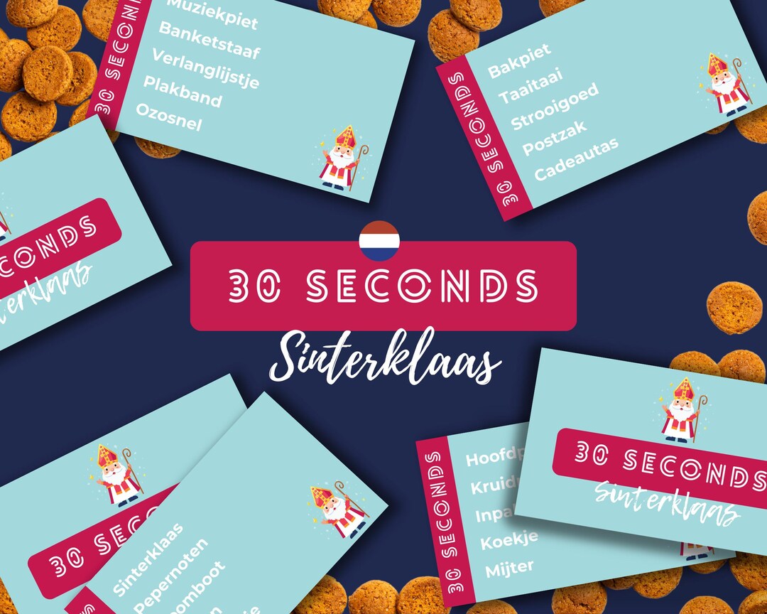 30 Seconds Sinterklaas Game | Printable Dutch Party Game - Etsy