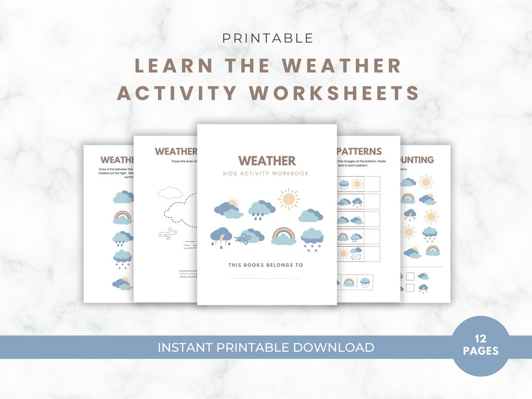 Summer Weather Learning Activity Book for Kids | Play Activity Book for ...