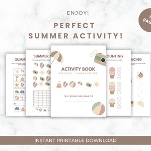 Summer Learning and Play Activity Book for Preschool Kids | Summer ...