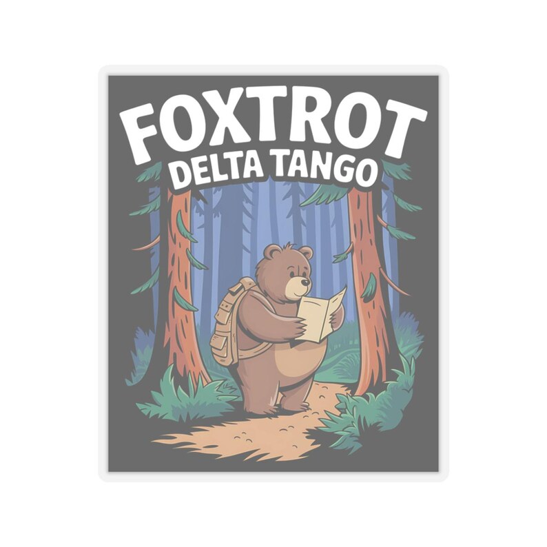 Sticker Set Foxtrot Delta Tango Bear, Cute Animal Decals Scrapbooking ...
