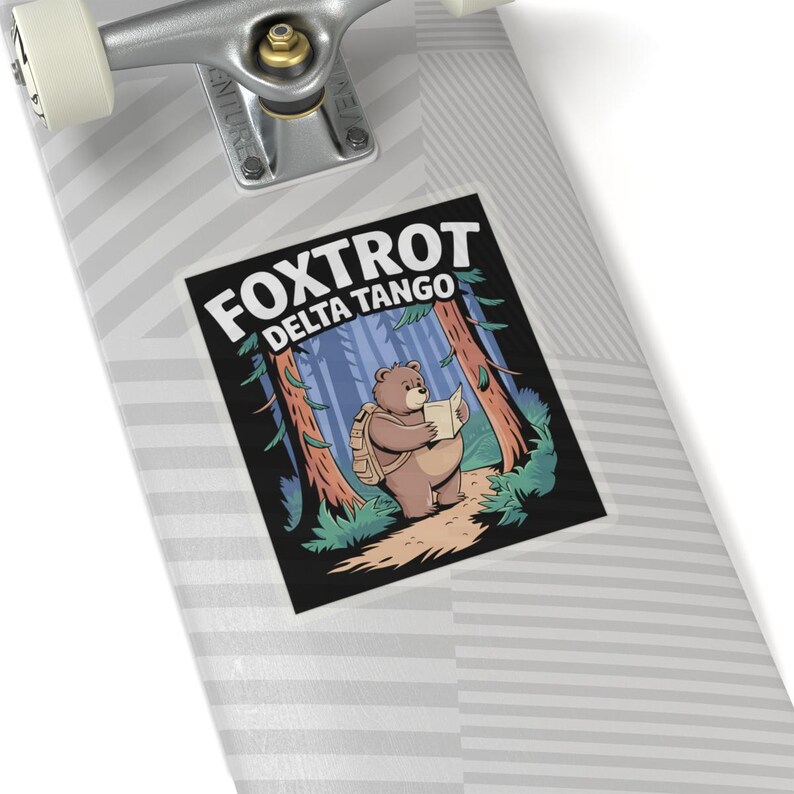 Sticker Set Foxtrot Delta Tango Bear, Cute Animal Decals Scrapbooking ...