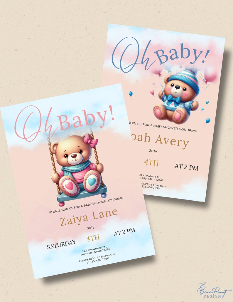 Joyful Arrival Baby Shower Editable Templates - Etsy