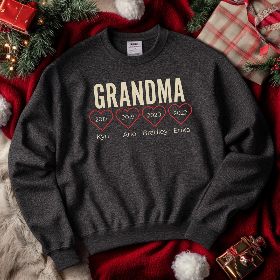 Customizable Embroidered Grandma Sweatshirt - Etsy