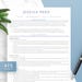 Resume Template Word, Google Docs, Apple Pages ATS Friendly Resume ...