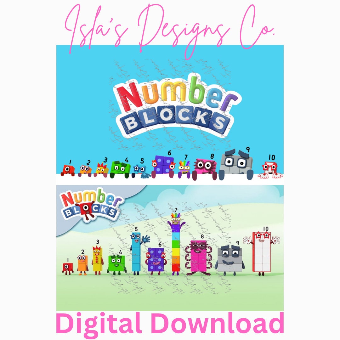 DIGITAL Number Block Wrap Bundle Sublimation PNG - Etsy
