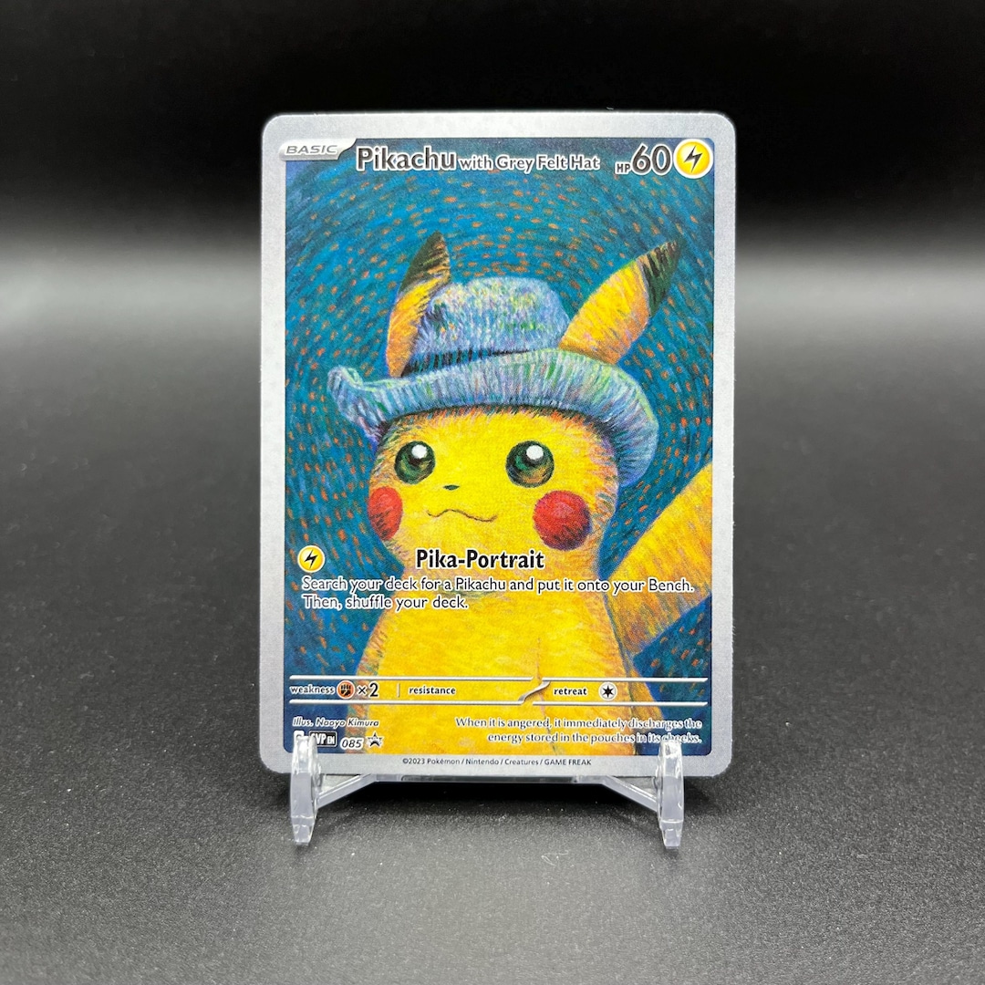 Pikachu With Gray Felt Hat Van Gogh Pokemon - [ Proxy Custom Trading ...