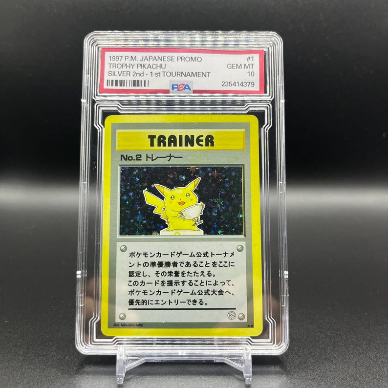 Pikachu Trophy Silver 2st Tournament // Proxy Pokemon Card Holo Quality ...