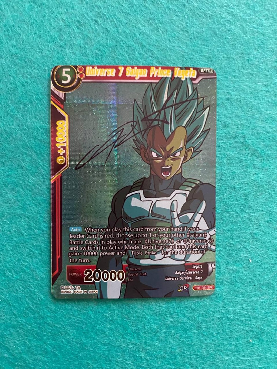 Vegeta Dragon Ball // Proxy Card Holo Quality Premium Reply Printed ...