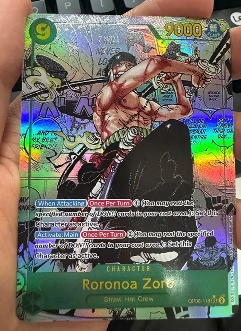 Roronoa Zoro Proxy One Piece Card Holo Art // Proxy Card Quality ...