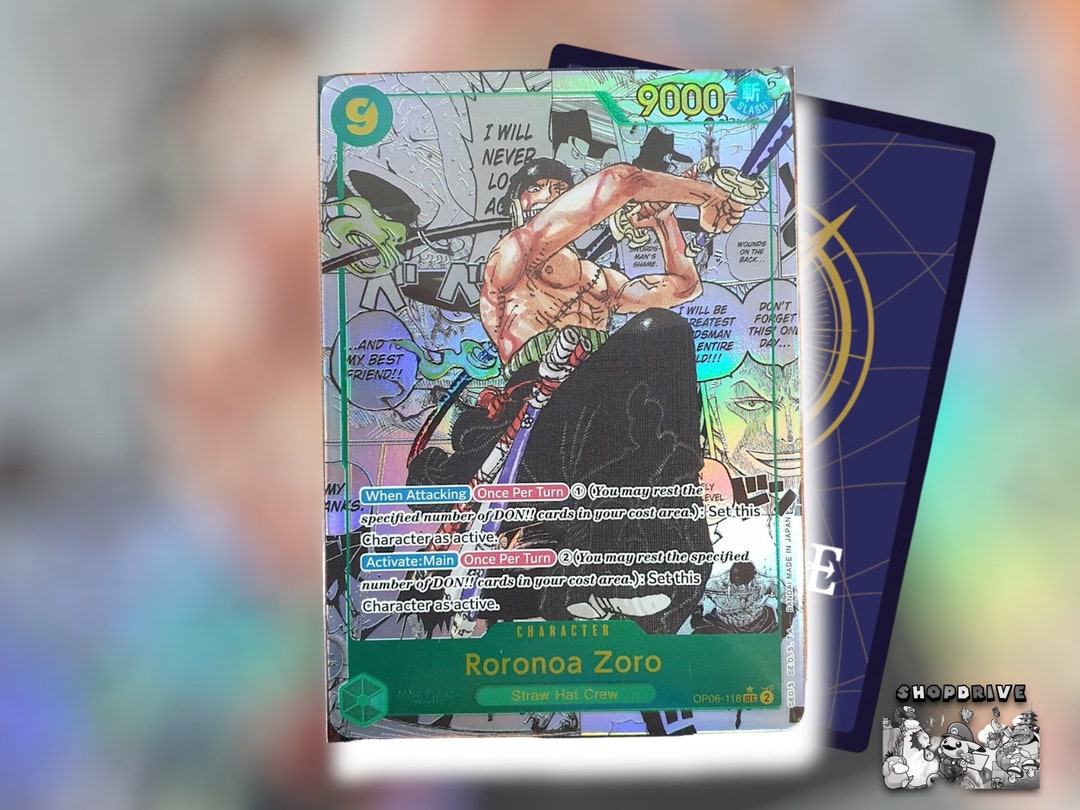 Roronoa Zoro Proxy One Piece Card Holo Art // Proxy Card Quality ...