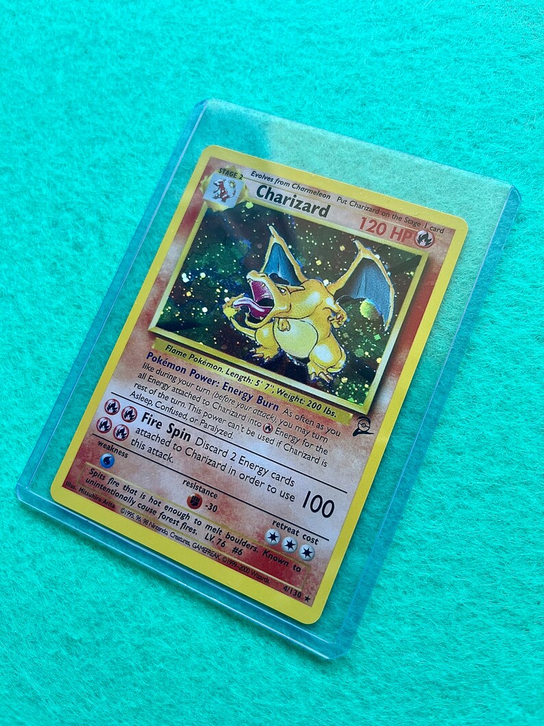 Card Pokemon Charizard Trio// Proxy Pokemon Card Holo Quality Premium ...