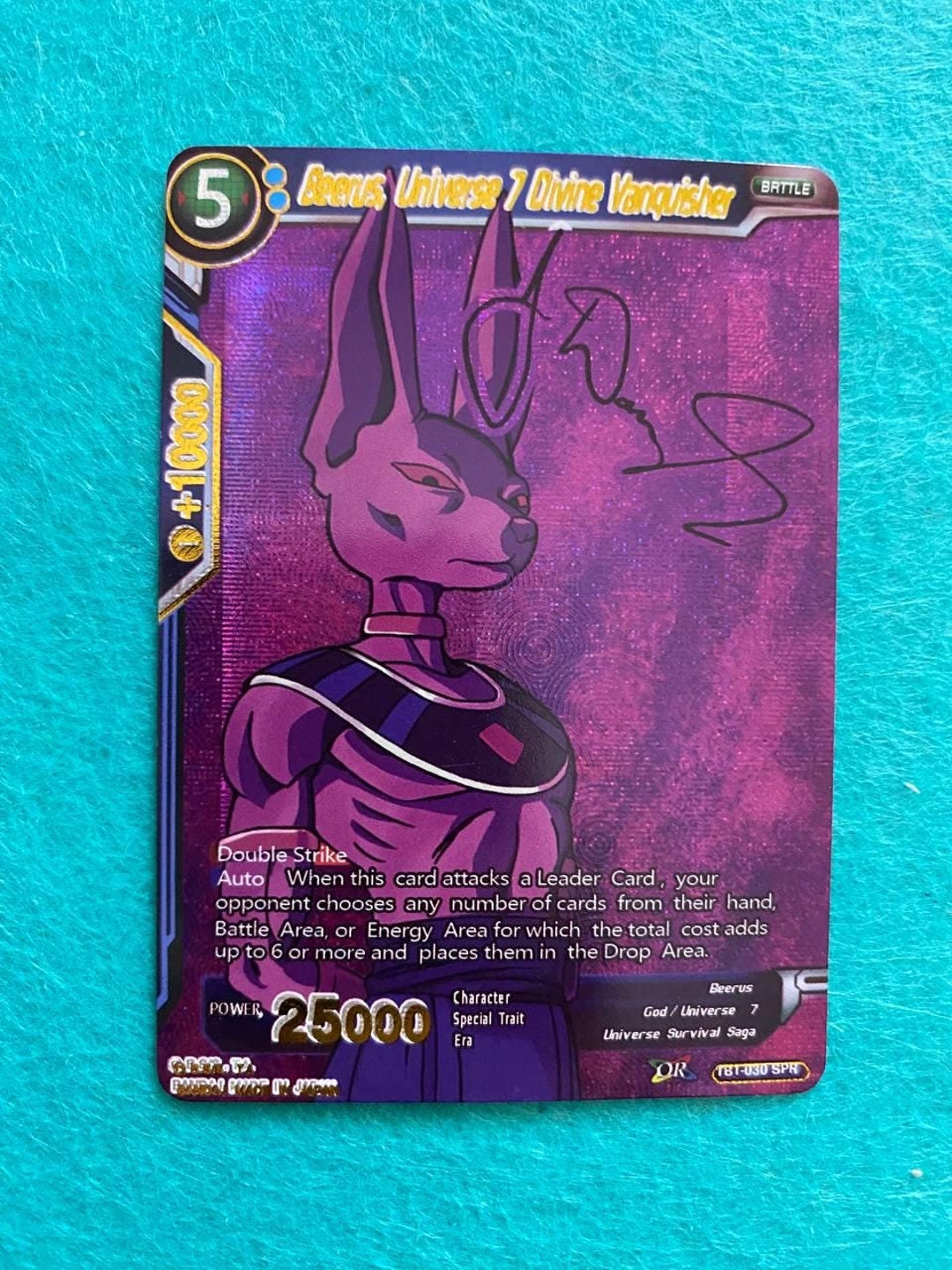 Beerus Dragon Ball // Proxy Card Holo Quality Premium Reply Printed ...