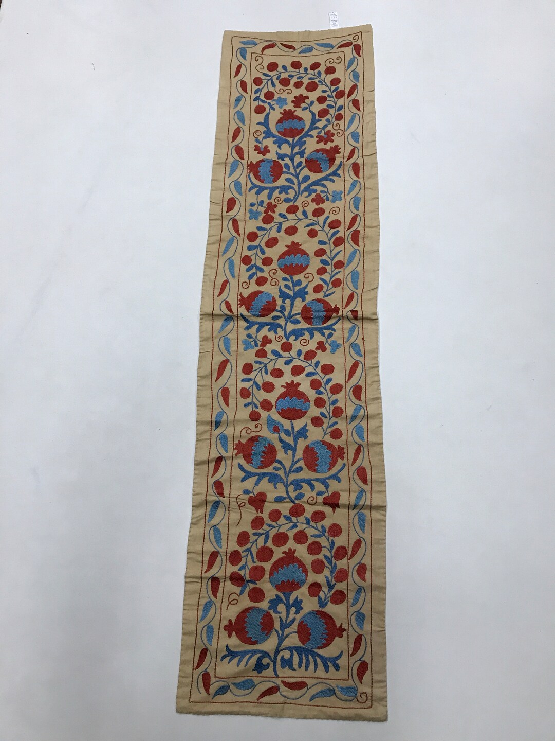 50 X 200 Cm /pomegranate Motif Embroidery Silk Suzani Table Runner ...