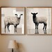 The Lamb Art Set | Japandi Wall Art | Digital Download | Geometric ...