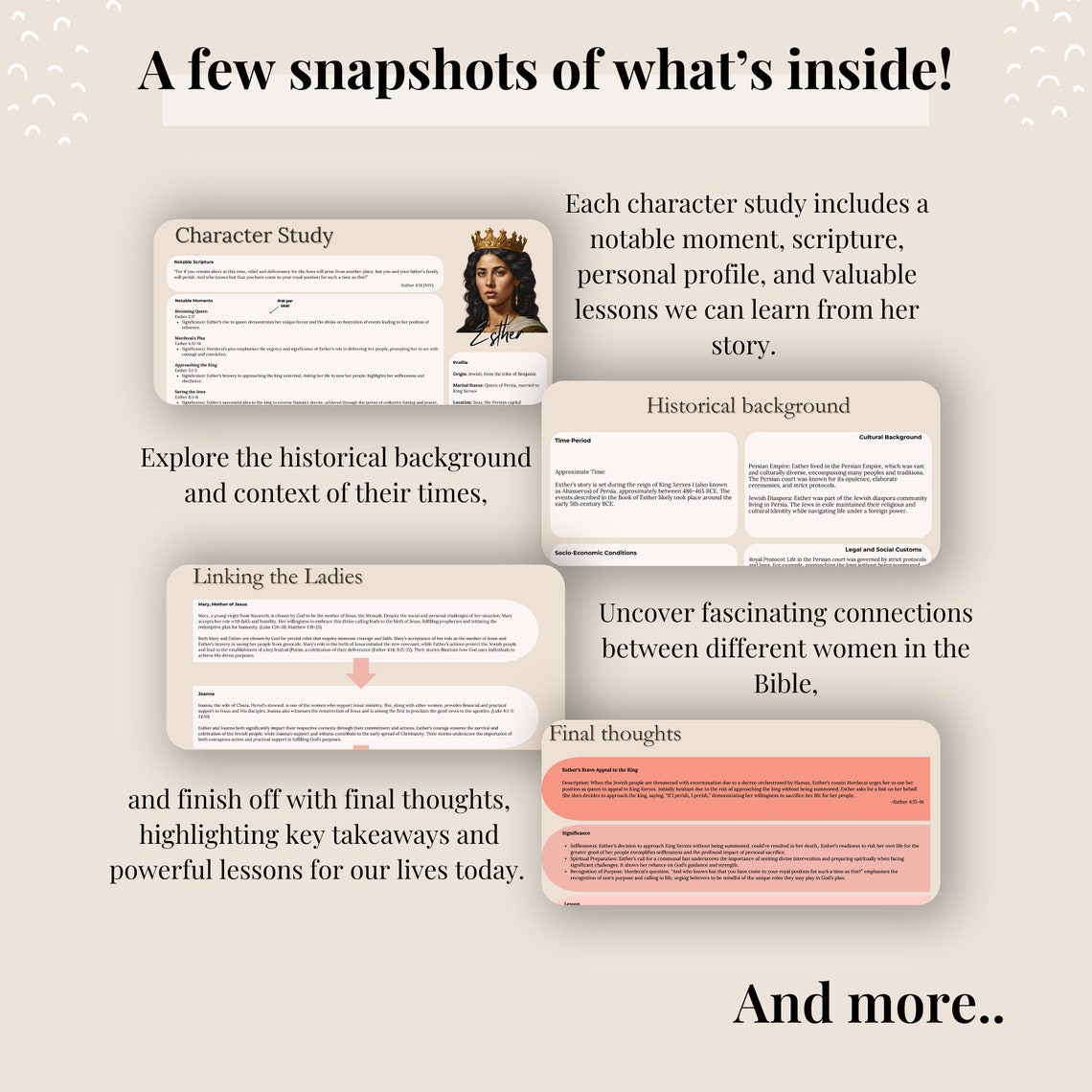 Bible Character Study Starter Workbook | Bible Study | Printable ...