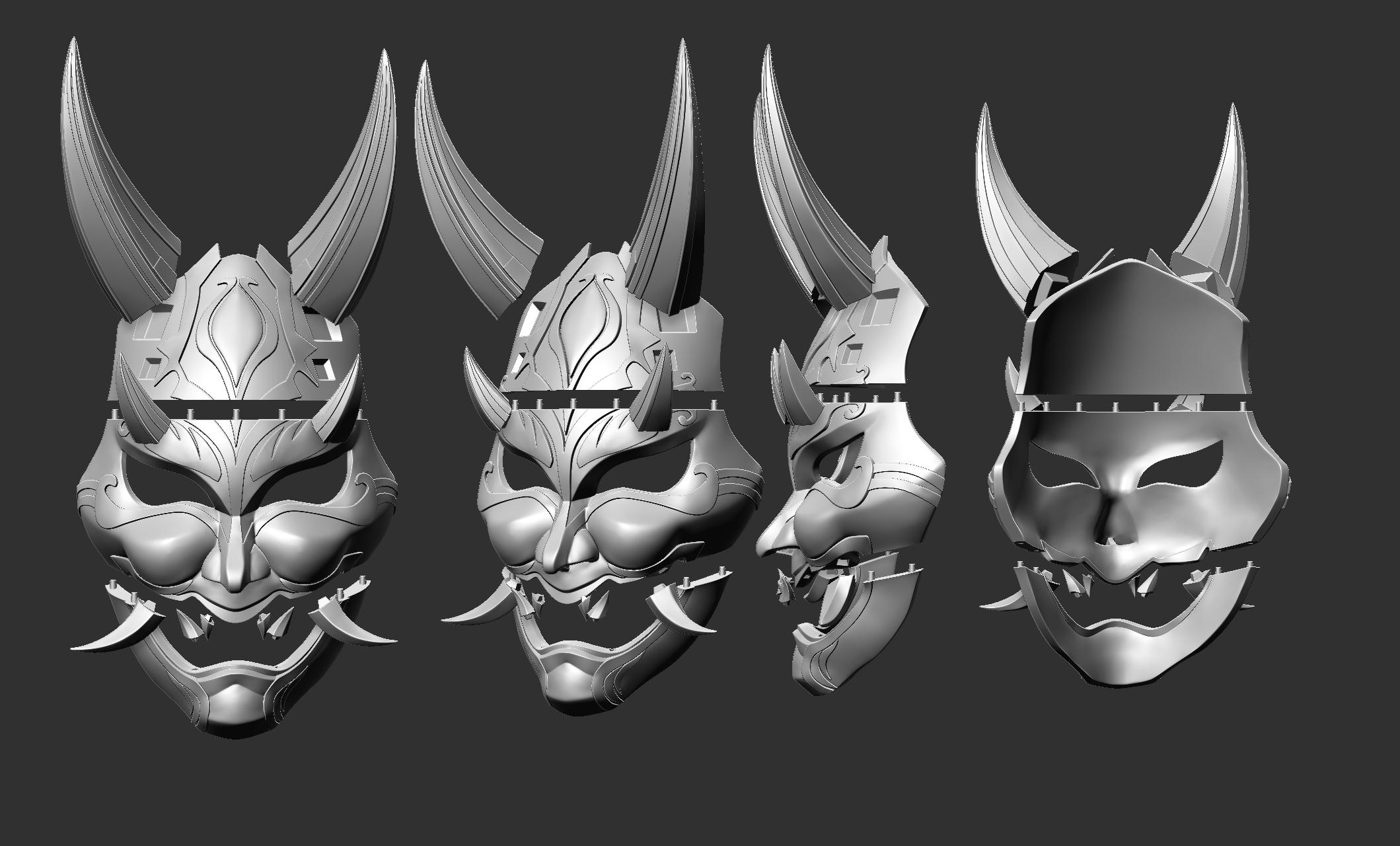 Digital 3D Stl File Xiao Mask From Genshin Impact for Cosplay Prop ...