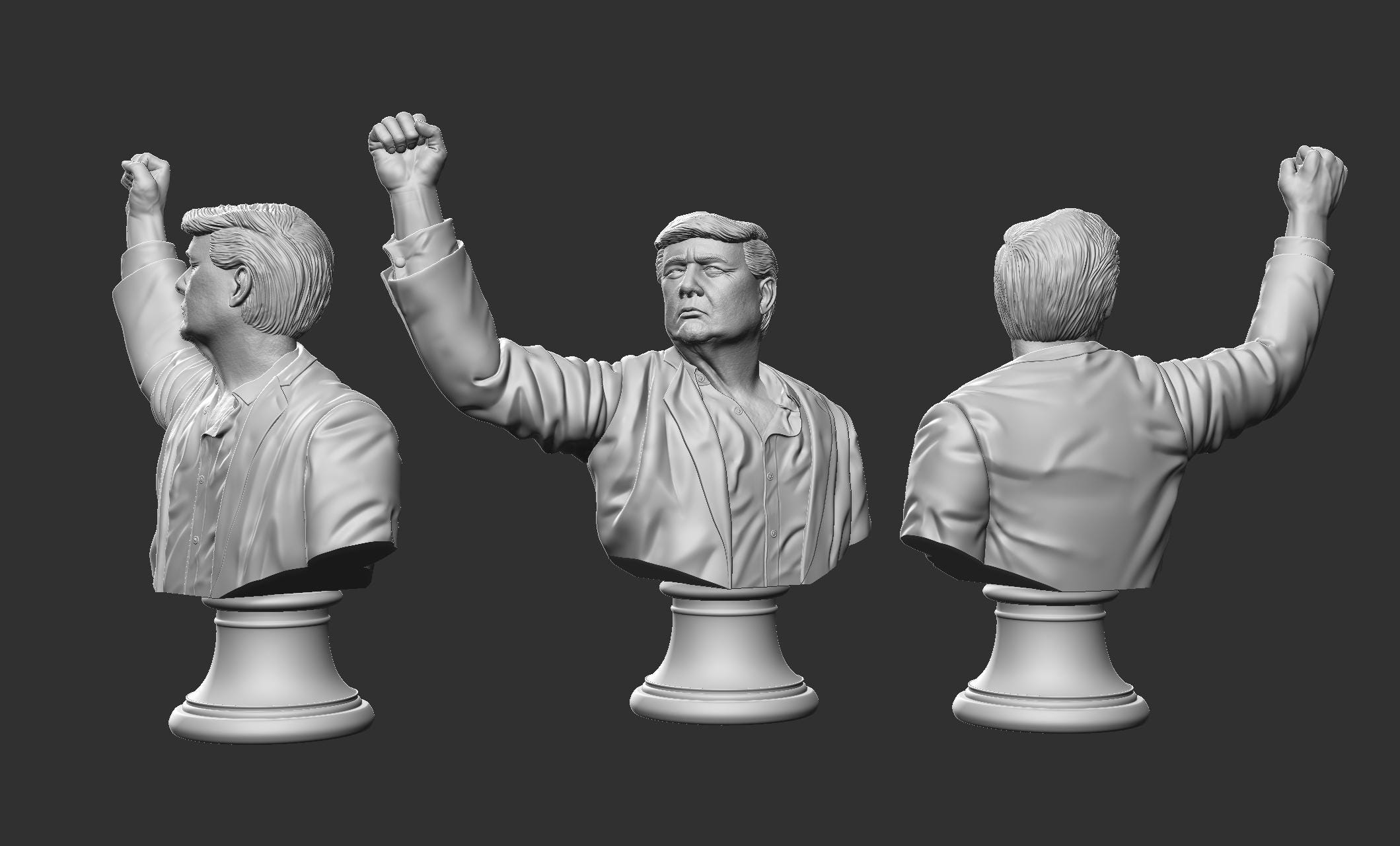 Digital File Stl Trump Bust Sculpture for 3D Printing - Etsy