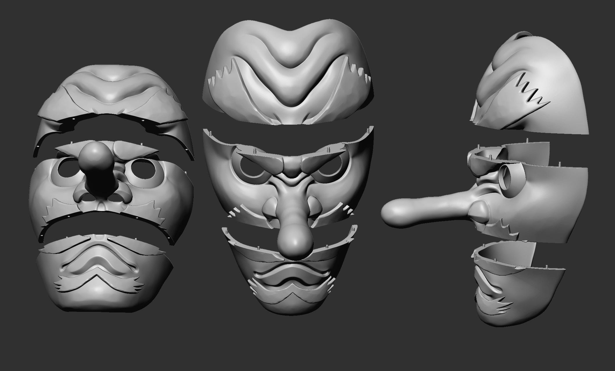 Digital 3D STL File Urokodaki Mask Demon Slayer - Etsy