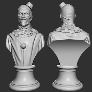 Digital File Stl Terrifier Art the Clown Bust Sculpture - Etsy