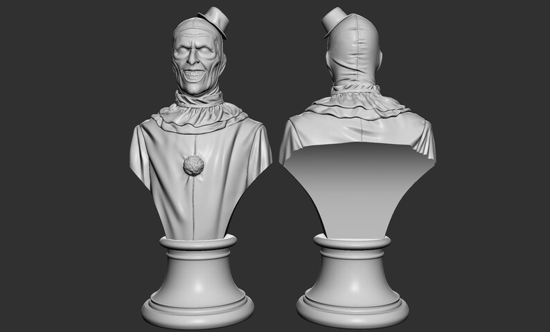 Digital File Stl Terrifier Art the Clown Bust Sculpture - Etsy