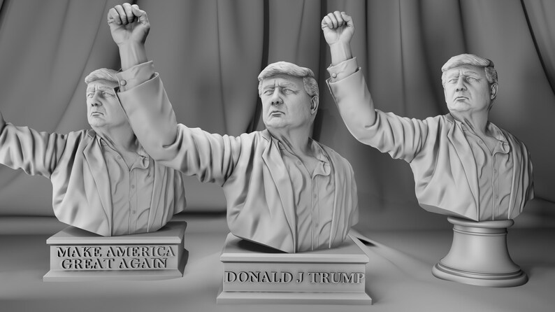 Digital File Stl Trump Bust Sculpture for 3D Printing - Etsy