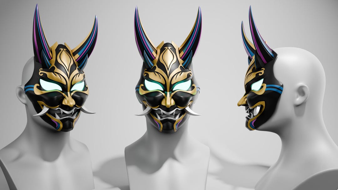 Digital 3D Stl File Xiao Mask From Genshin Impact for Cosplay Prop ...