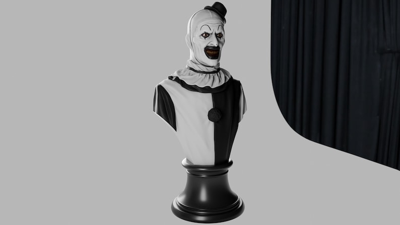 Digital File Stl Terrifier Art the Clown Bust Sculpture - Etsy