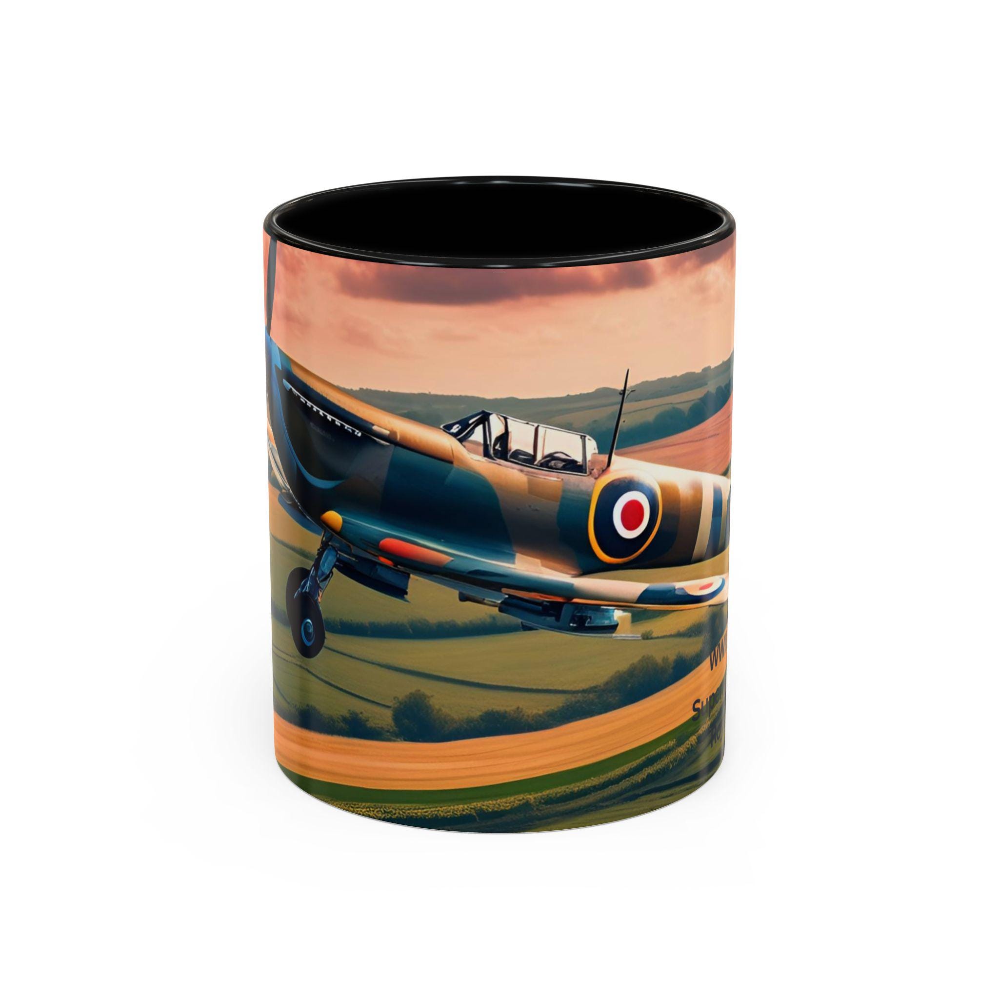 Supermarine Spitfire WWII Airplane Mug Fighter Aviation Gift History ...