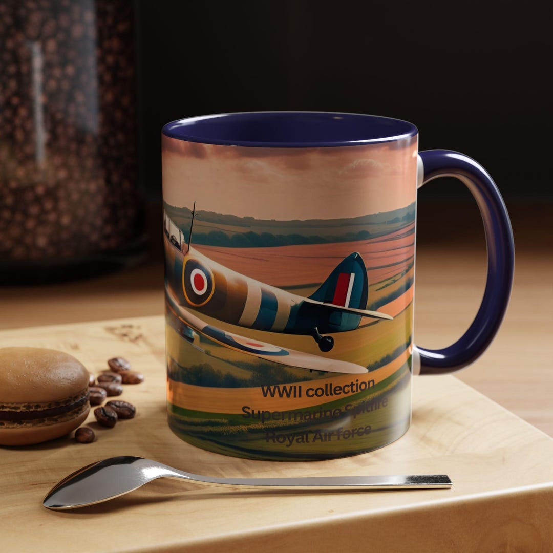 Supermarine Spitfire WWII Airplane Mug Fighter Aviation Gift History ...