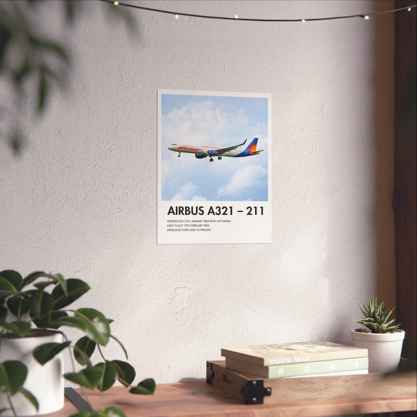 Airbus A321- 211 Vertical Plane Spotting Posters, Matte Wall Art Prints ...