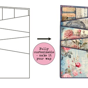 Flip Flop Junk Journal Folio Template: Customizable SVG, PDF, PNG Files ...