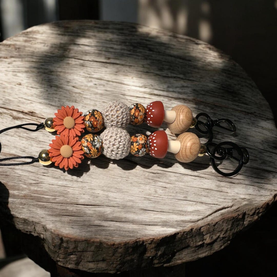 Red Fall Mushroom Lanyard. Break Away Clasp Lanyard. Teacher Lanyard ...