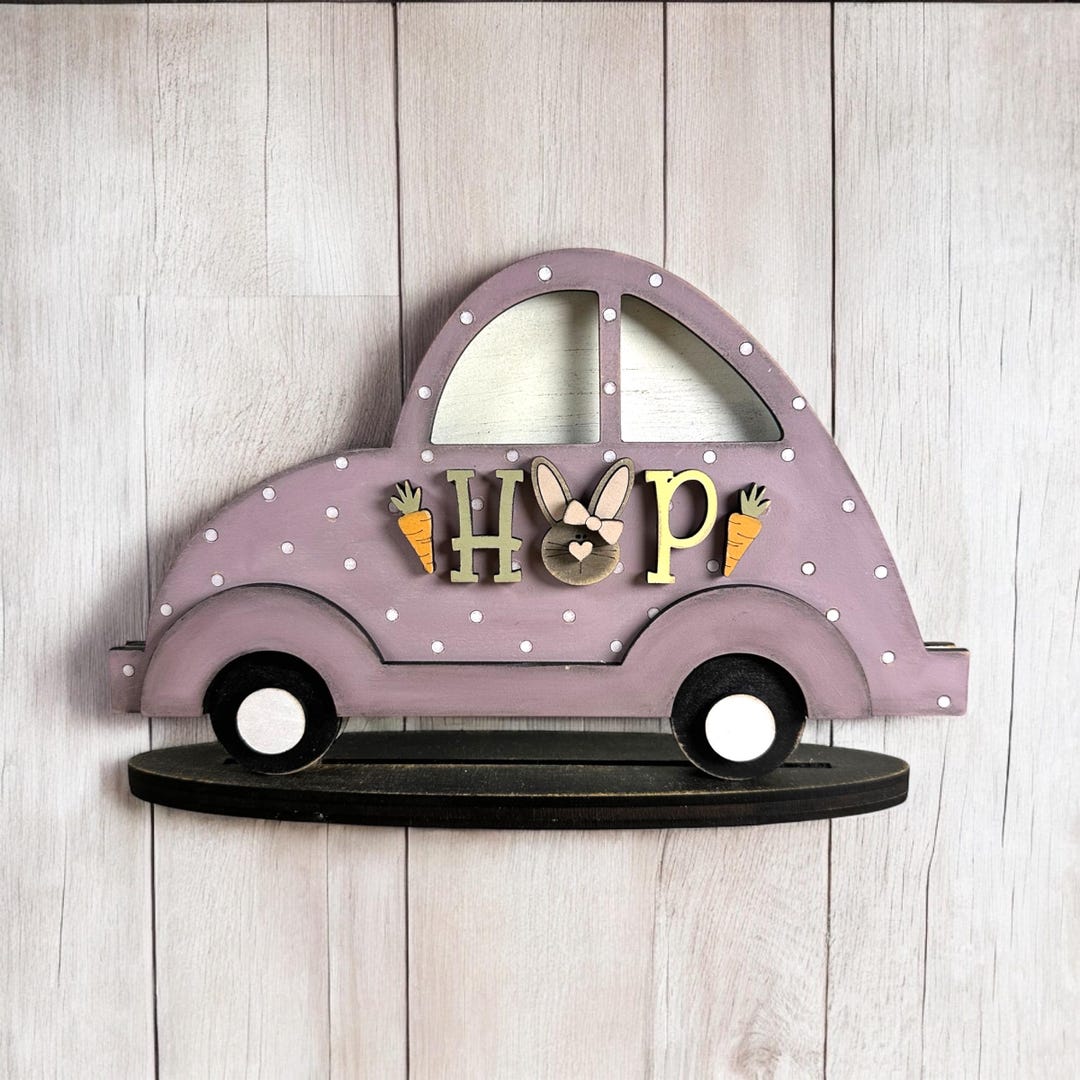 HOP VW Bug Car Front Add On. Shelf Sitter. Seasonal Interchangeable Car ...