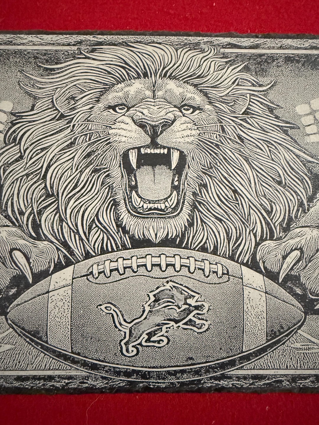 Detroit Lions Custom Engraved Slate Cheese Board - Etsy
