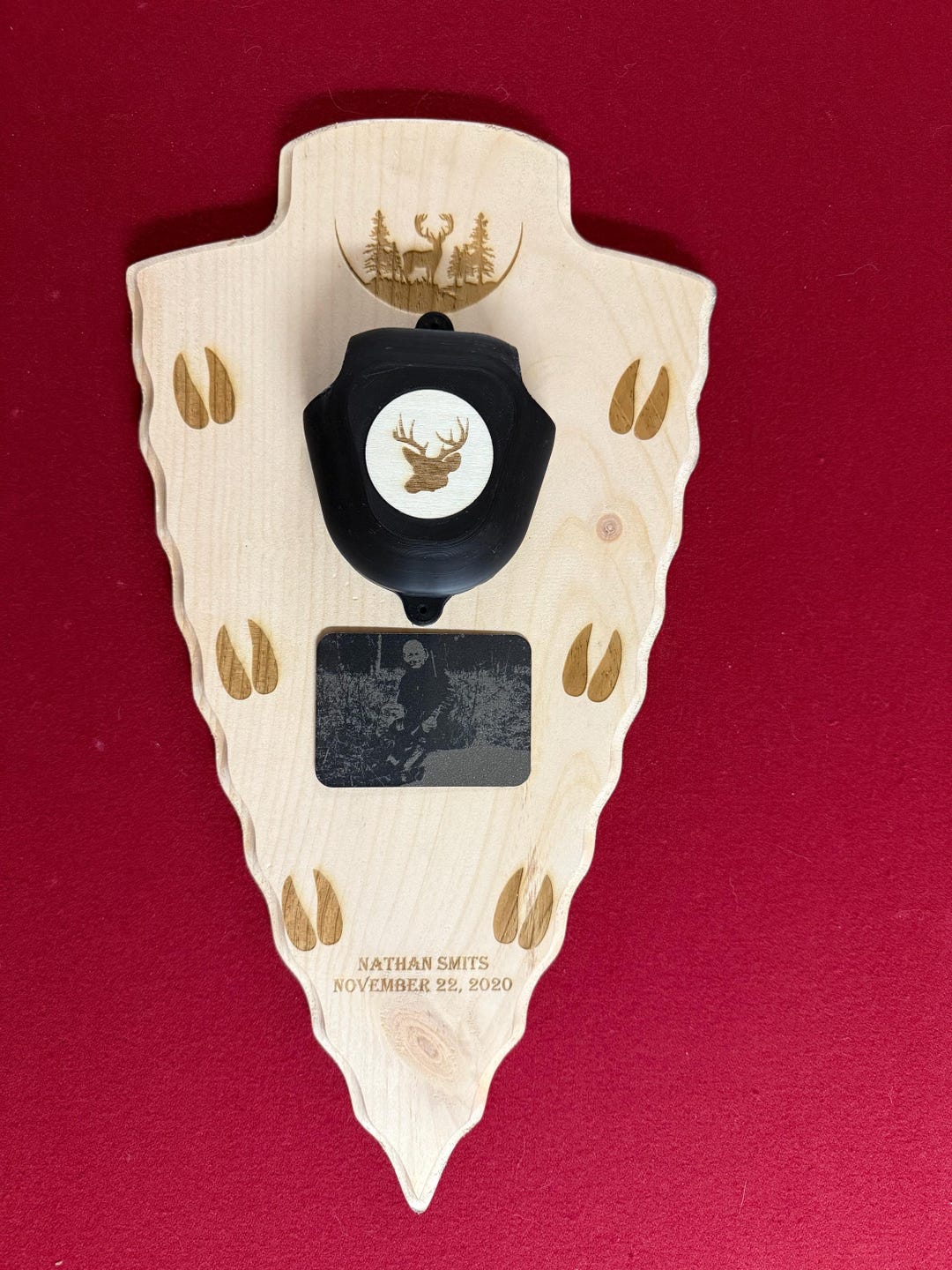 Custom Engraved Arrowhead Deer Mount Plaque - Etsy