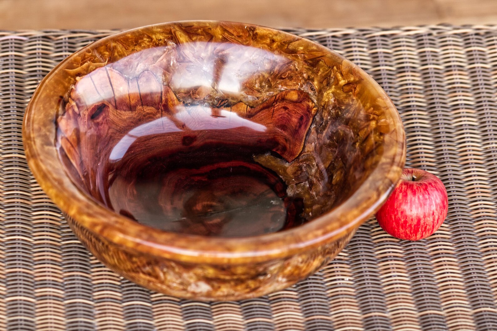 Luxury Handmade Plum Wood & Resin Bowl, Epoxy Resin Bowl, Serving Bowl ...