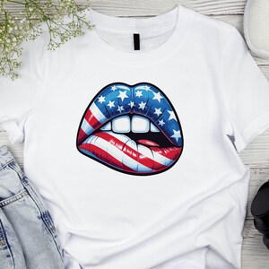 July 4th PNG | American Flag Lips PNG | America Lips PNG | 4th of July ...