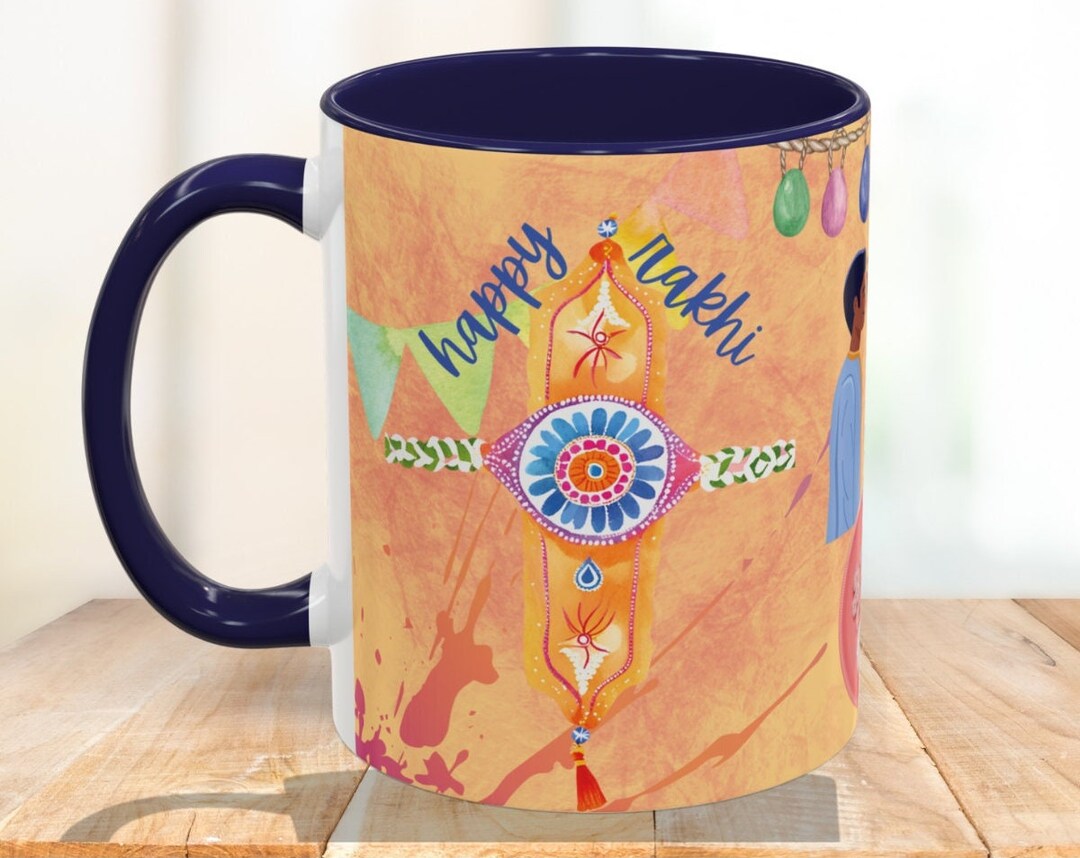 Raksha Bandhan Gift for Brother Sister, Happy Rakhi Gift Accent Coffee ...