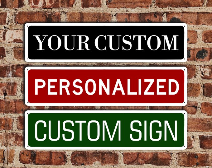 Personalized Sign, Custom Street Sign, Personalized Aluminum Sign ...